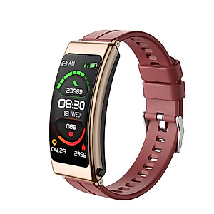 2023 New Upgrade Sports Smartwatch with Wireless Earphones 2 in 1 Ultrathin 1.14inch IPS Touch-Screen Ipx6 Waterproof Multi Sport Mode Bv5.2 Compatible with iOS & Android for Sports (Rose Gold)