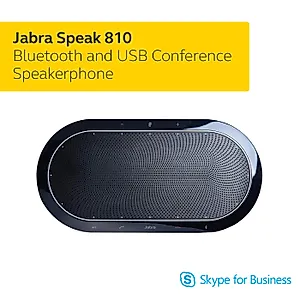 Jabra Speak 810 MS Wireless Bluetooth Speakerphone - Portable Conference Speaker with Superior Audio for Larger Conference Calls, Quick Set-Up - Certified for Microsoft Teams