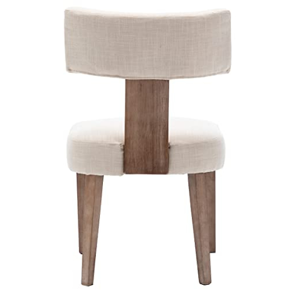 RIVOVA Linen Dining Chairs Set of 4, Modern Dining Chair with Wood Legs, Upholstered Dining Chairs for Dining Room, Kitchen, Vanity, Living Room, Beige