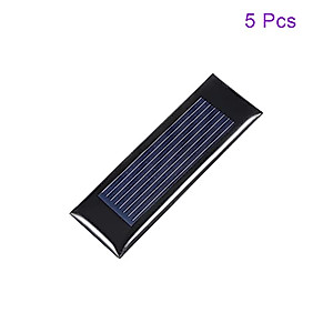 DMiotech 5 Pack 0.5V 100mA 53mm x 18mm Mini Solar Panel Cell for DIY Electrical Power Project