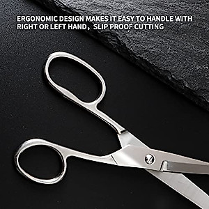Fabric Scissors, Professional Heavy Duty Craft Tailor Scissors for Fabric Cutting, All Metal Stainless Steel Shears for Sewing Products School Supplies, 7 Inch
