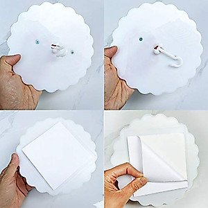 Ceiling Mosquito Net Hooks Super Glue Dome Mosquito Net Hooks Ceiling Hooks Bed Canopy Hooks for Home, Easy Install Mosquito Net Nail-Free Hook(7IN 2Set)