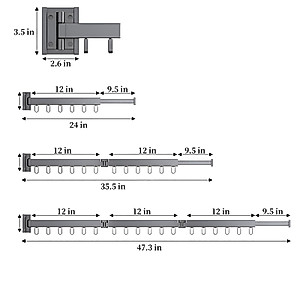 Huilefu Wall Mounted Clothes Drying Rack Upgrade and Thicken Aviation Aluminum,Collapsible,Foldable Space Saving Laundry Hanger - Trifold Expandable,Retractable Heavy Duty Clothing Rack