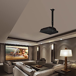 UineHiot Projector Ceiling Mount, Adjustable Height, Aluminum Alloy Material, Compatible with Epson/Emerson/BenQ/Fangor/Vankyo/Acer/Artlii/Optoma Projectors, Easy Installation