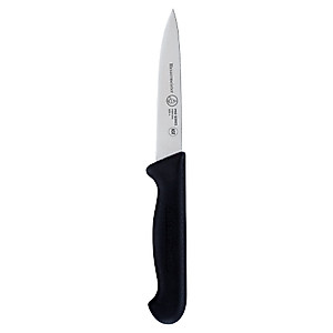 Messermeister Pro Series 4” Spear Point Paring Knife - German X50 Stainless Steel & NSF-Approved PolyFibre Handle - 15-Degree Edge, Rust Resistant & Easy to Maintain - Made in Portugal