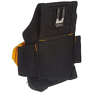 Custom Leathercraft DEWALT DG5103 Small Durable Maintenance and Electrician's Pouch with Pockets for Tools, Flashlight, Keys, Black