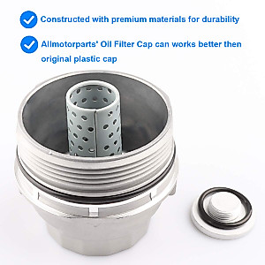 Oil Filter Housing Cap Assembly, Replace 15620-31060, 1562031060 Compatible with Toyota Lexus - 4Runner Avalon Camry Fj Cruiser Highlander RAV4 Sienna Tacoma Tundra Venza, ES350 LS460 RX350, More