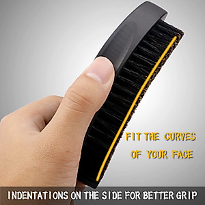 ZeiLaHao Beard Brush Kit, Boar Bristle Brush Gifts for Men Dad Boyfriend Husband, Beard Grooming Kit with Native Boar Bristle Hair, Beech and Rubberwood Handle Ergonomic Design Relieves Beard Itch