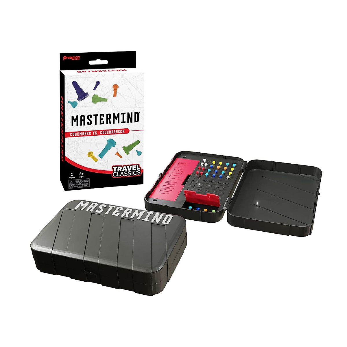 Travel Classics: Mastermind - The Strategy Game of Codemaker vs. Codebreaker in A Compact Travel Case by Pressman