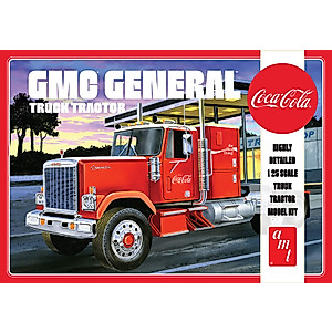 AMT 1976 GMC General Semi Truck Coca Cola Edition 1/25 Scale Model Big Rig Hauler Model Kit, Green (AMT1179)