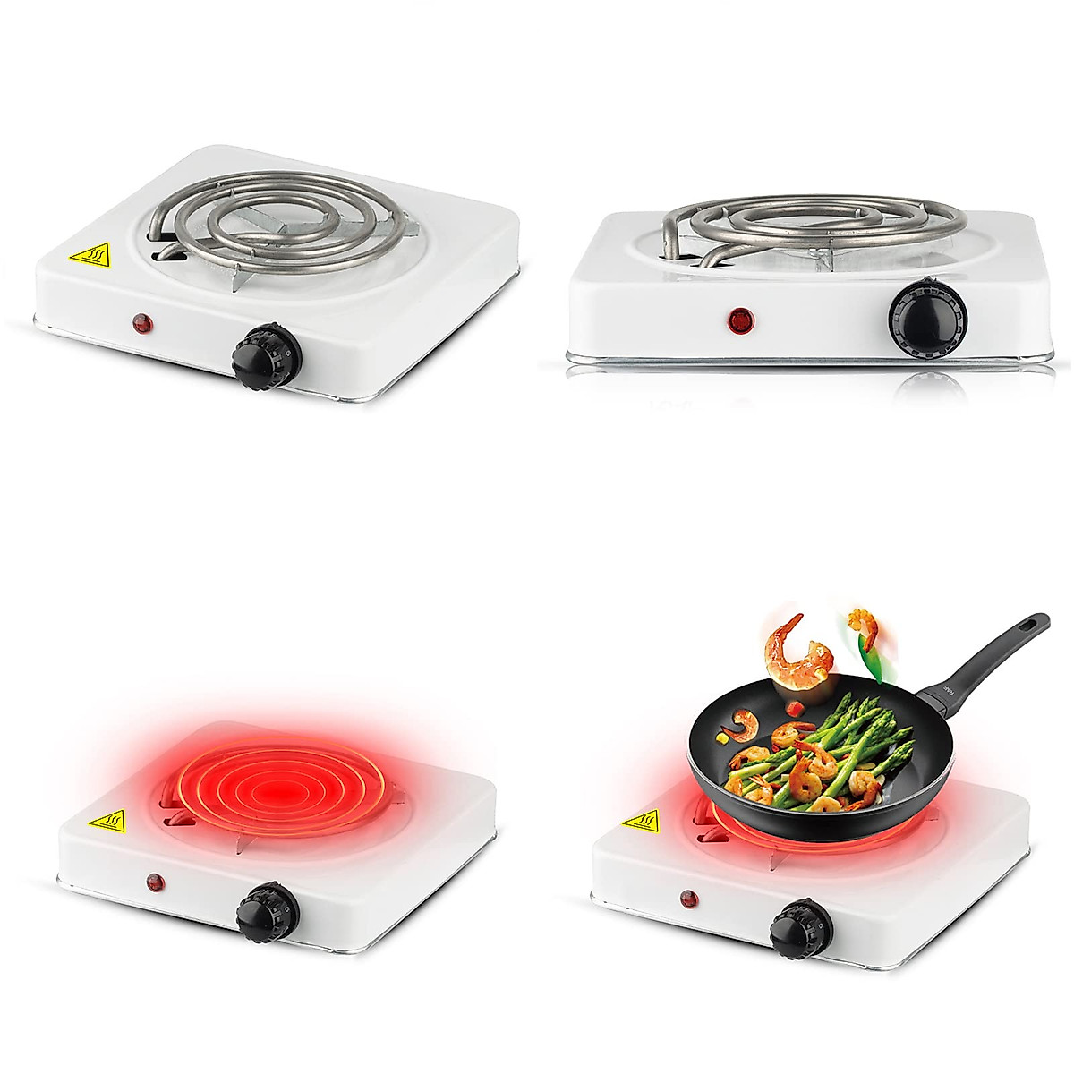 Hot Plate Electric Burner Single Burner Cast Iron Hot Plates For Cooking Portable Burner With Ceramic-panel For Home Electric Burners For Cooking