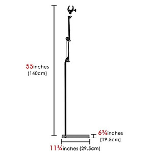 Linkidea Hair Dryer Stand, 360 Degree Rotating Blow Dryer Holder Hands-Free, Adjustable Height Hair Dryer Rack with Heavy Base for Home Salon