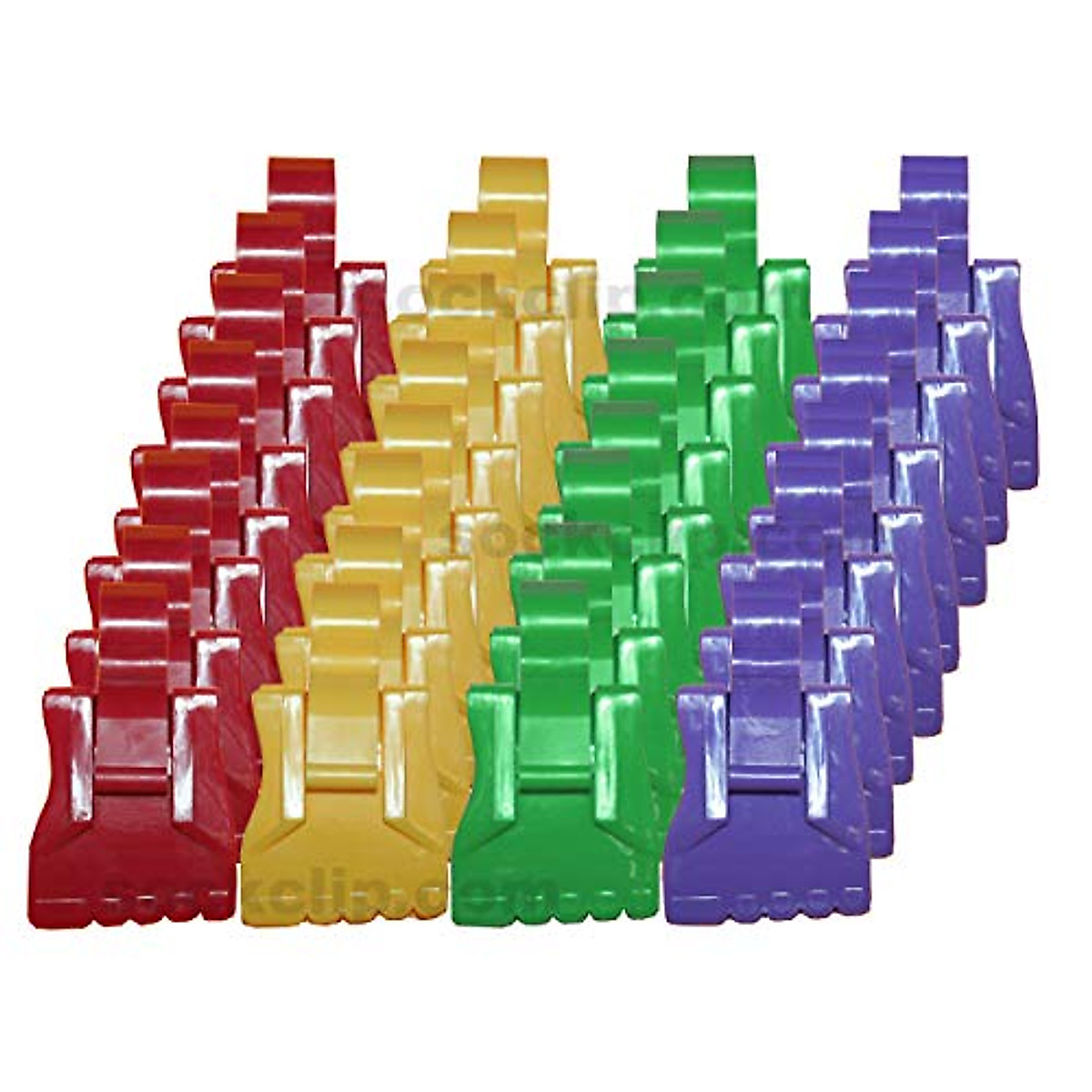 Amazing Sock Clip Sock Holder, Made in U.S.A. Laundry Time Saver, Washer-Dryer Safe, Rainbow Color Assorted 32 Clips, (8 Each of 4 Colors)