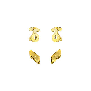 Chrome Gold Glossy Replacement Redesigned Back Buttons HK3 HK4 Trigger Lock K1 K2 Paddles for eXtremeRate Xbox One S X Controller Lofty Remap & Trigger Stop Kit