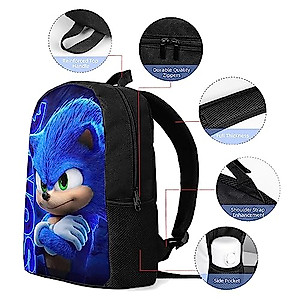 ZENCIX Kids Cartoon School Backpack Set with Lunch Bag and Pencil Case Boys Girls 3D Cute Bookbag Student Schoolbag Travel Backpack