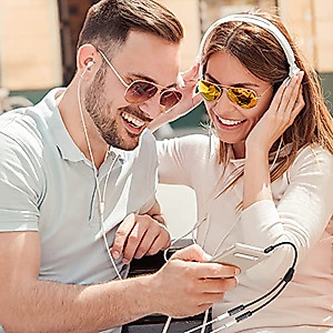 SYNCWIRE Headphone Splitter, iPhone Headphone Adapter, 3.5mm Audio Stereo Y Splitter for Phone & More