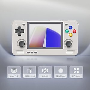 Retroid Pocket 2S Retro Game Handheld - Android Console with Multiple Emulators, 3.5 Inch Display, 4000mAh Battery, Classic 16Bit Games (4+128GB)