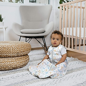 aden + anais Essentials Baby Sleeping Bag, 100% Cotton Muslin, Wearable Swaddle Blanket for Girls & Boys, Newborn Sleep Sack, TOG Rating 1.0, Little Big World, Large, 12-18 Months