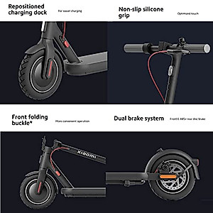 Xiaomi MI Electric Kick Scooter 4, 600W Motor, 18 Miles Long Range & 15.6mph, 10" Tubeless Tires, Dual Brakes, Commuting Electric Scooter for Adults & Teens