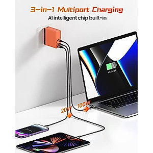 Shargeek USB C Charger 140W Wall Charger, Multiport Quick Charging Station PD3.1 GaN Laptop Charger for MacBook Pro/Air, iPhone 14, iPad, Galaxy, Google, and More