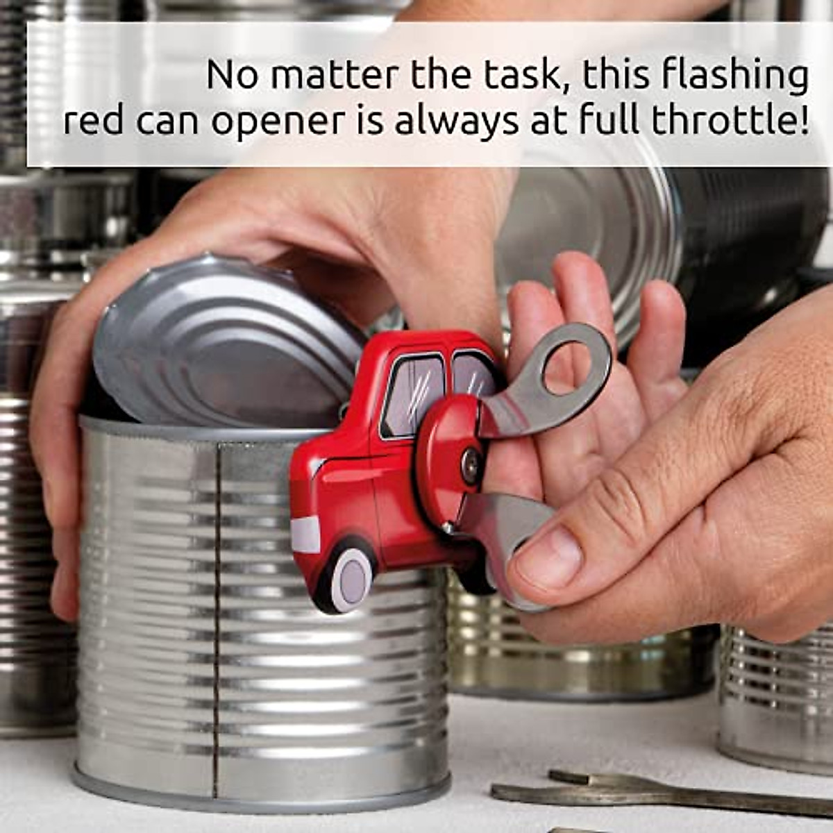 OTOTO Can Do Manual Can Opener - Handheld Can Opener Manual - Easy Grip & Durable Safety Can Opener - Fun Kitchen Gadgets Design, Kitchen Gifts - Small Easy Can Openers