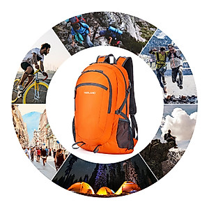 Sharkborough NODLAND Light Weight Packable Backpack Hiking 45L Foldable Water-Resistant Daypack Hydration Rucksack