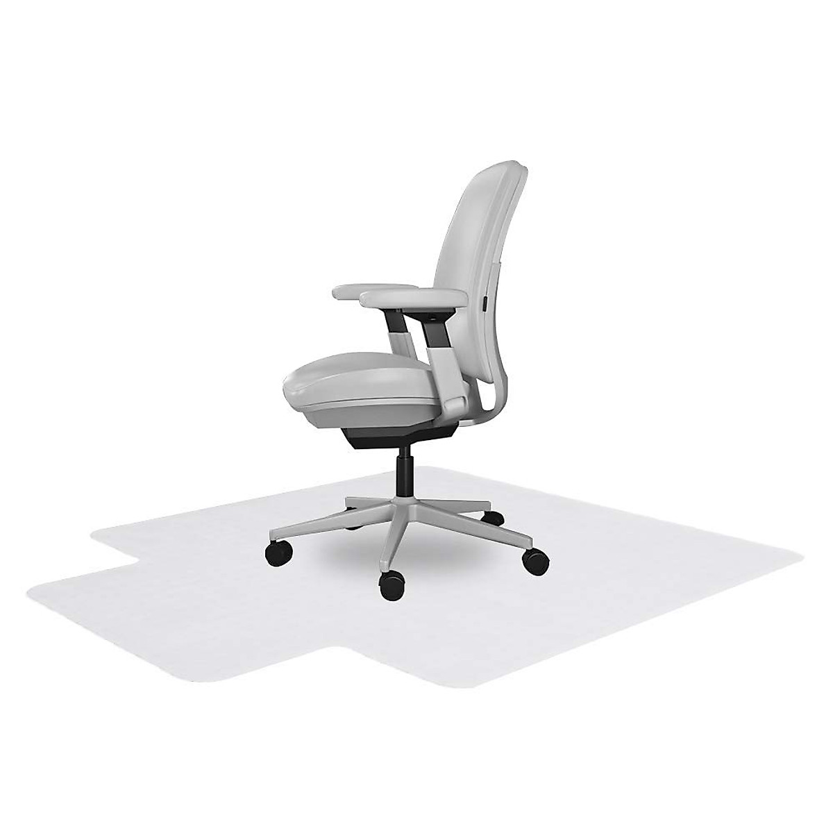 Resilia Office Desk Chair Mat with Lip - for Low Pile Carpet (with Grippers) Clear, 36 Inches x 48 Inches, Made in The USA