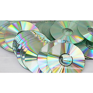 Square Deal Recordings & Supplies - New Shiny CD Compact Disc Crafts Assortment - CDXSD - (185 Discs)