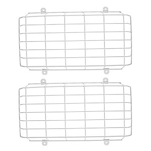 VANZACK 2pcs Exit Sign Damage Stopper Emergency Light Protection Wall Mount Air Conditioner Exit Sign Protector Metal Exit Sign Protective Coated Steel Wire Guard