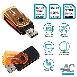 A-Cell 58mm Accessory Bundle for Canon EOS Rebel T7, T6, T5, T3, T100, 4000D, 2000D, 3000D and More with 32GB SanDisk Memory Card, Wide Angle Lens, Telephoto Lens, Tripod, Backpack
