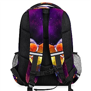 TropicalLife Goldfish Galaxy Space Astronaut Hat Large Backpack for Women Men Lightweight Laptop Backpack Water Resistant Carry On Backpack Computer Hiking Travel Rucksack Casual Daypack Shoulder Bag