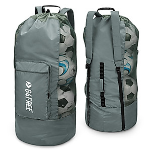 G4Free Extra Large Mesh Ball Bag Soccer Ball Bag Basketball Bag Football Bag Equipment Large Storage Carry Bag Volleyball Bag for Soccer Basketball Football Volleyball Swimming Grey