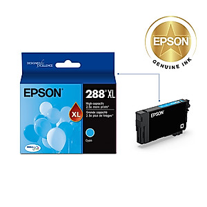 EPSON T288 DURABrite Ultra -Ink High Capacity Cyan -Cartridge (T288XL220-S) for Select Epson Expression Printers