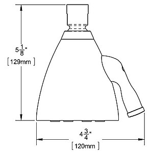 Speakman S-2251 Signature Icon Anystream Adjustable High Pressure Shower Head - 2.5 GPM Solid Brass Replacement Bathroom Showerhead, Polished Chrome