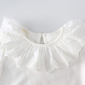 Askwind Baby Girls Knit Striped Polka Dot Romper Cute Strap Sleeveless Jumpsuit Bodysuit (White, 12-18 Months)