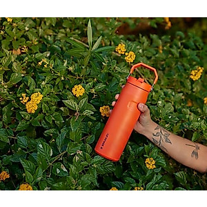 Stanley IceFlow Flip Straw 2.0 Water Bottle 24 OZ | Built-In Straw with Larger Opening | Lightweight & Leak-Resistant | Insulated Stainless Steel | BPA-Free | Pomelo