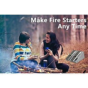LekWinGi Camping Fire Starter Metal Pencil Sharpener Sharpen Sticks Twigs Shavings Kindling Start Tinder Campfires Firestarter Easy Burn Fire Starters for Wood Stoves Fireplaces Bonfires BBQ Fire Pit