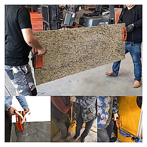 Stone Seamless Seam Setter Granite Carrying Clamps Double Handed Stone Panel Carriers Lifter Tools For Lifting Quartz Worktops Slabs Marble(Color:1 PC)