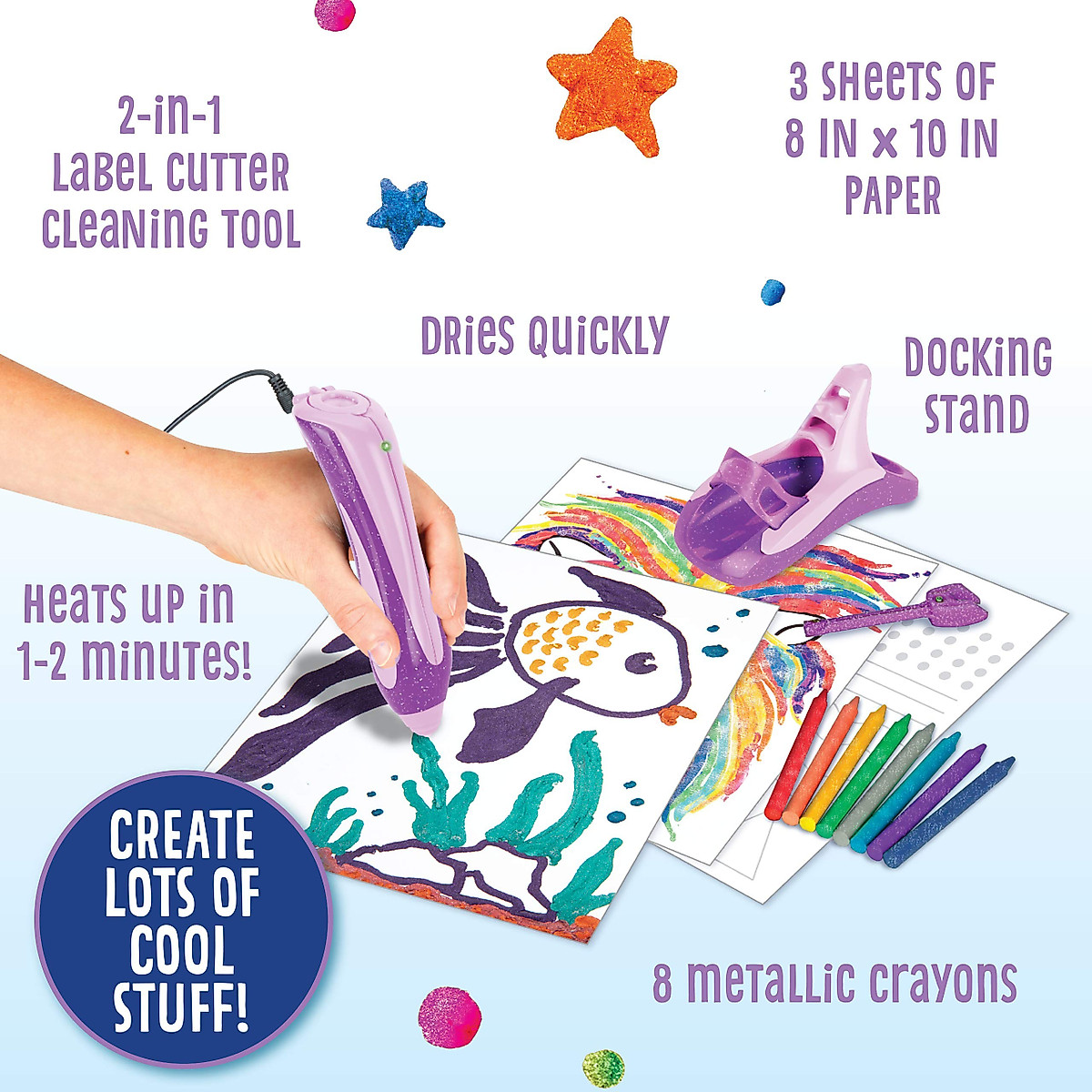 Crayola Crayon Melter Glitter, Crayon Melting Art, Gift for Kids, Ages 8, 9, 10, 11, Multi