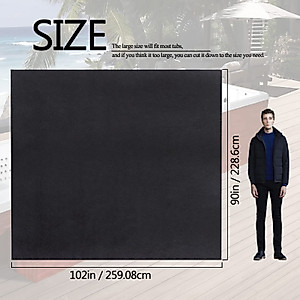 Swess 90"x102" Outdoor Hot Tub Mat, Absorbent Waterproof Ground Mat for Inflatable Spa 85, Anti-Slip Foundation Pad 90, Floor Protector Hot Tub Pad 90, Tub & Spa Ground Protection