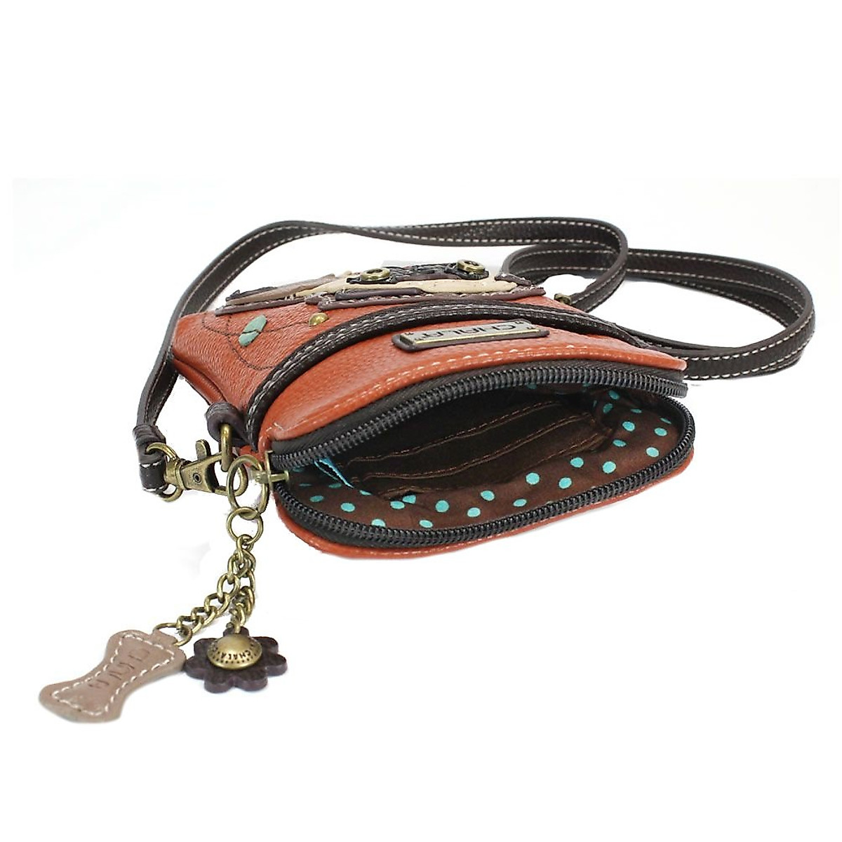 Chala Pug Cellphone Crossbody Handbag - Convertible Strap Pug Mom