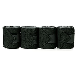 Equinavia Luna 9' Fleece Polo Wraps, Set of 4 Horse Leg Bandages | Storage Bag Included - Hunter Green - One Size