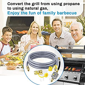 Dozont 710-0003 Natural Gas Conversion Kit Compatible with Kitchen-aid Propane Gas Grill Conversion, 710-0003 Natural Gas Hose and Regulator for Propane Gas Grill Conversion-CSA Certified(10FT)