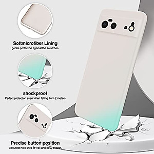 GiiYoon Silicone Case Compatible with Google Pixel 6, Full Body Silky Soft Touch Phone Case with Camera Protection, Shockproof Cover with Microfiber Lining, White