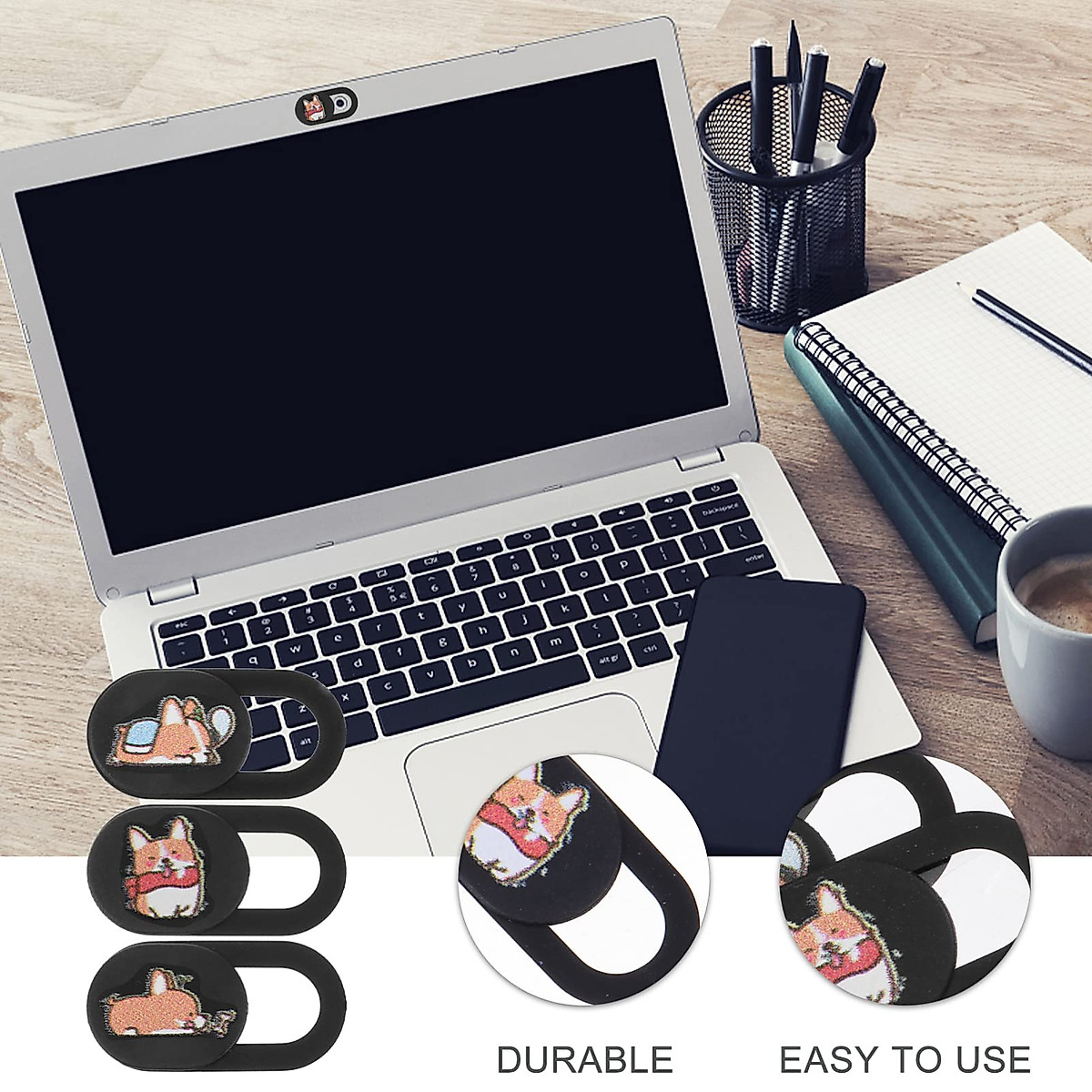 Gatuida 3pcs Camera Cover Privacy Sticker Privacy Security Camera Slider Cartoon Notebook Camera Shield Webcam Cover Web Cam Lens Cover Webcam Privacy Covers Protective Cover Abs Flat