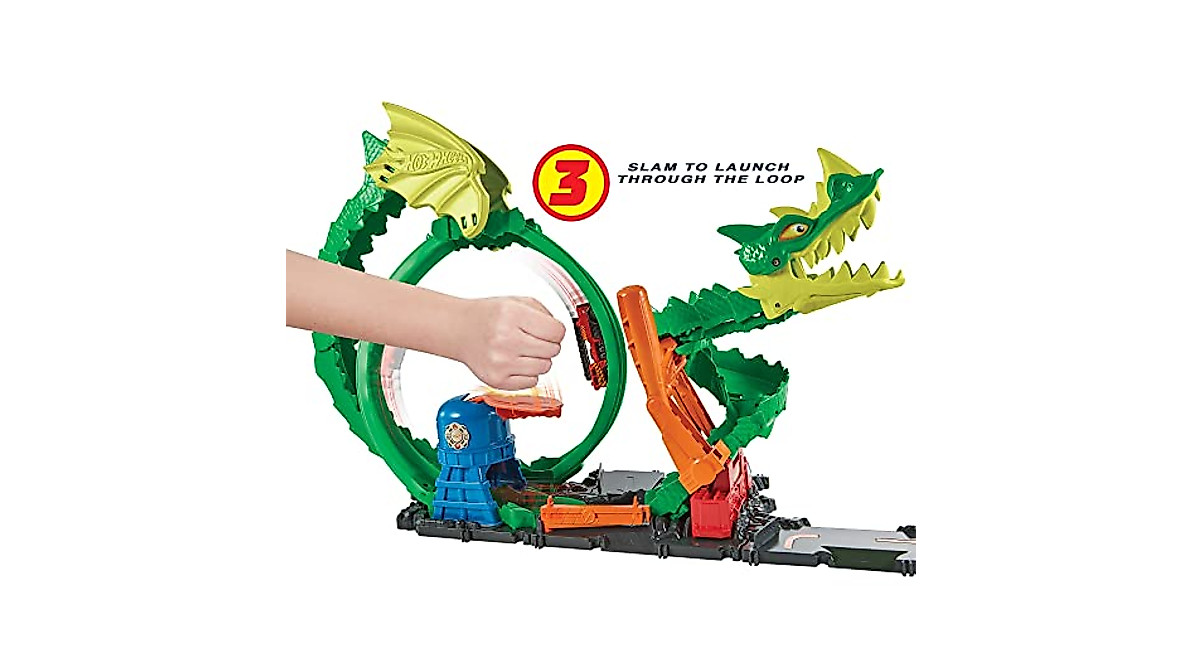 HOT WHEELS Dragon Firefight Track Set for Kids