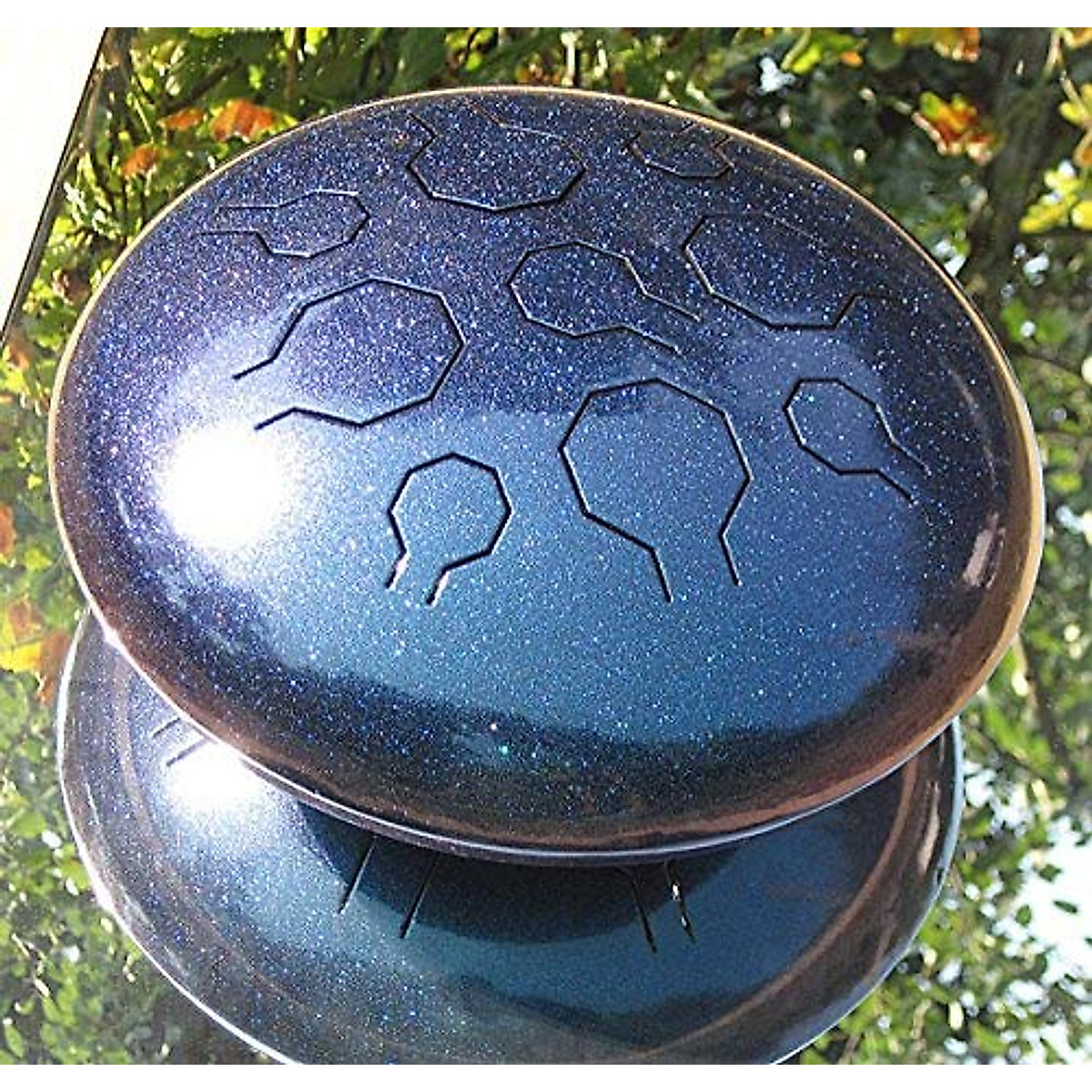 Stardust Stainless Steel Double VibeDrum – 18 Notes - B – in Various Scales - Handpan - Steel Tongue Drum