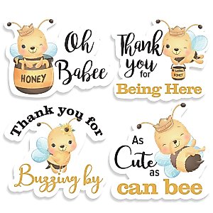 Cute Honey Bumble Bee Baby Shower Thank You Stickers Labels,Party Decorate Watercolor Stickers for Mommy to Bee Baby Shower Birthday Party Favor Label Decorations(10 in,80 Labels)