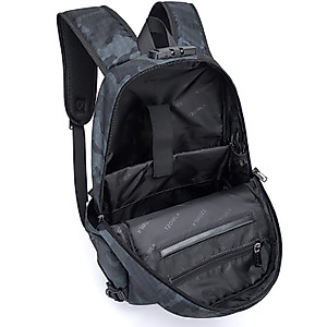 Tzowla Anti-Theft Business Laptop Backpack, Water Resistant, 15.6 Inch, Navy Blue Camo, Unisex