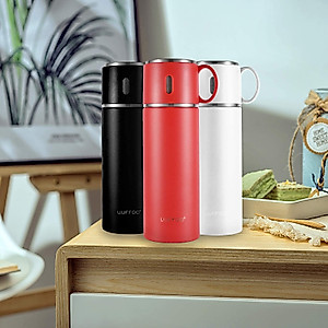 Thermoses Mug with Coffee Mug Vacuum Insulated Stainless Steel Thermos Leak Proof Portable Coffee and Beverage Insulation Pot for Travel, Office and Picnic (480ml / 16.3oz, Black)